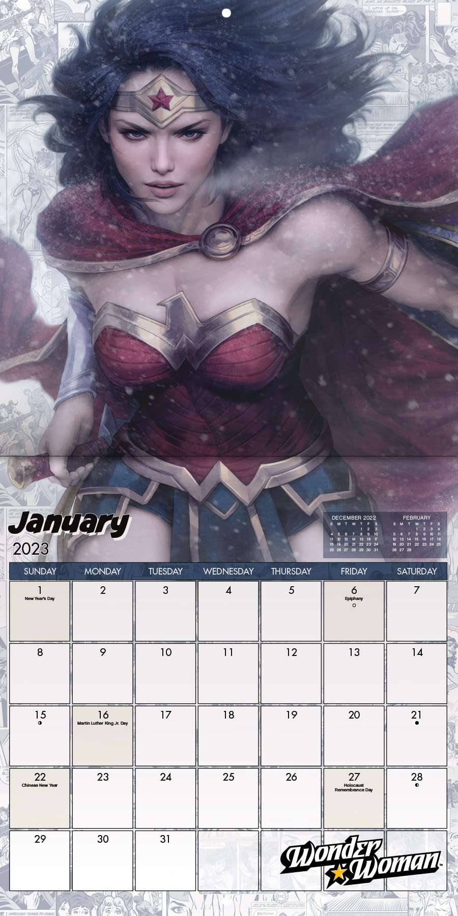 2023 DC Comics Wonder Woman Wall Calendar