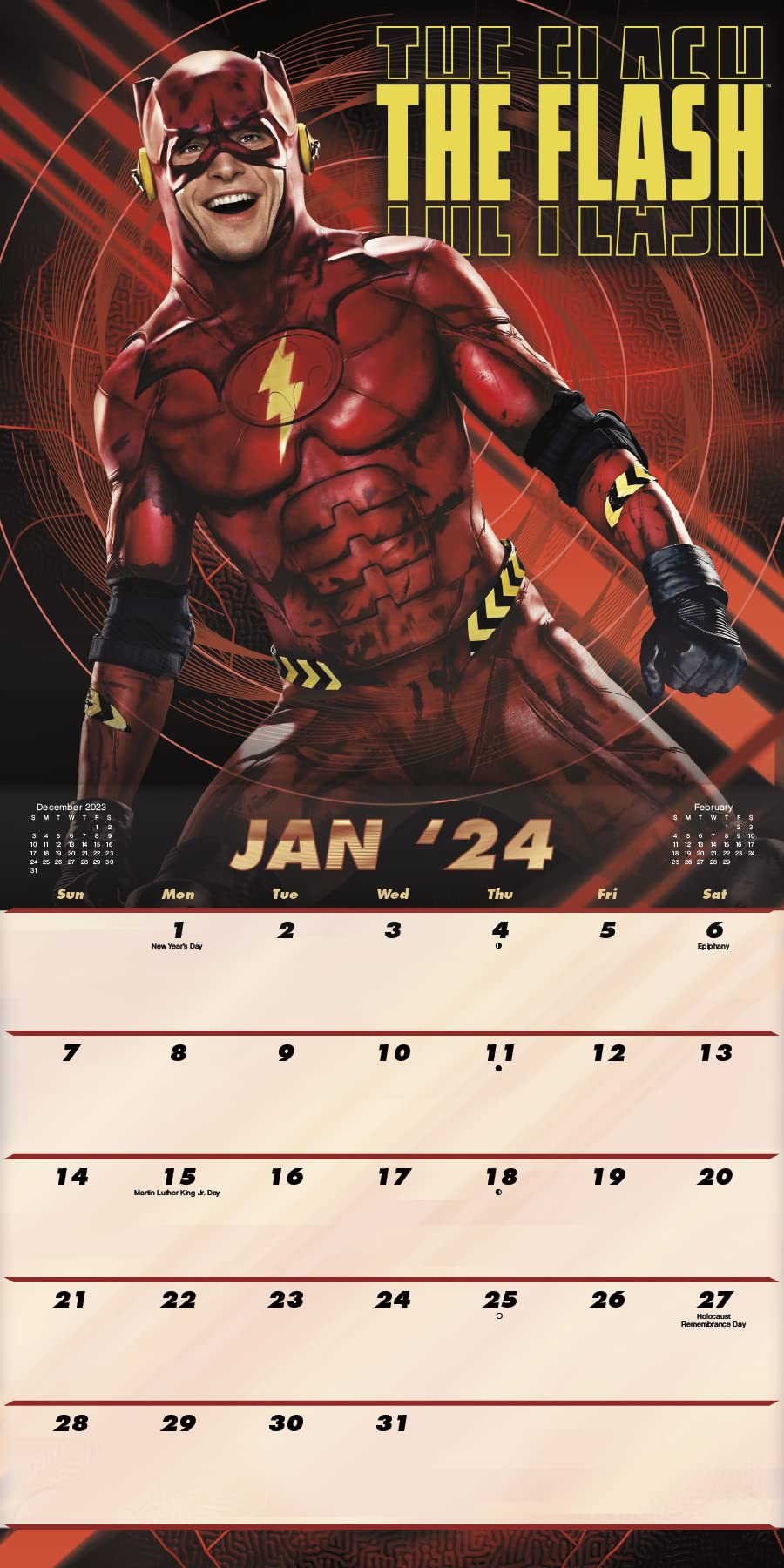 2024 DC Comics The Flash Wall Calendar