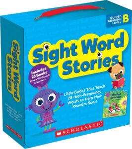 sight word stories: guided reading level b: fun books that teach 25 sight words to help new readers soar