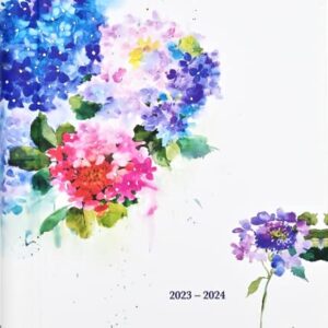 2024 Hydrangeas Family Weekly Planner (18 months, July 2023 to Dec 2024)