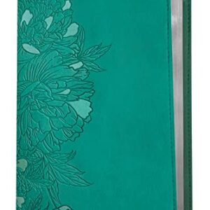 NLT Compact Giant Print Bible, Filament Enabled (LeatherLike, Peony Rich Teal, Red Letter)