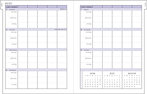 2024 Hydrangeas Family Weekly Planner (18 months, July 2023 to Dec 2024)