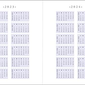 2024 Hydrangeas Family Weekly Planner (18 months, July 2023 to Dec 2024)