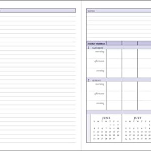 2024 Hydrangeas Family Weekly Planner (18 months, July 2023 to Dec 2024)