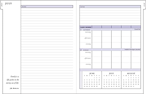 2024 Hydrangeas Family Weekly Planner (18 months, July 2023 to Dec 2024)