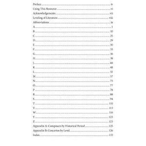 The Pianist's Guide to Standard Teaching and Performance Concertos: An Invaluable Resource of Keyboard Concertos from Baroque Through Contemporary Periods for Teachers, Students, and Performers