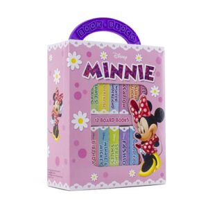 Disney Minnie Mouse - My First Library Board Book Block 12-Book Set - Great for Teaching First Words - PI Kids