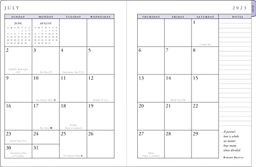 2024 Hydrangeas Family Weekly Planner (18 months, July 2023 to Dec 2024)