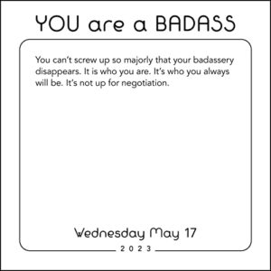 You Are a Badass 2023 Day-to-Day Calendar