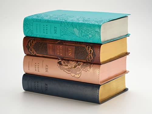 NLT Compact Giant Print Bible, Filament Enabled (LeatherLike, Peony Rich Teal, Red Letter)