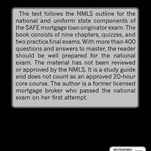 The SAFE Mortgage Loan Originator National Exam Study Guide: Second Edition