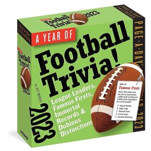 a year of football trivia! page-a-day calendar 2023: league leader, famous firsts, immortal records & dubious distinctions