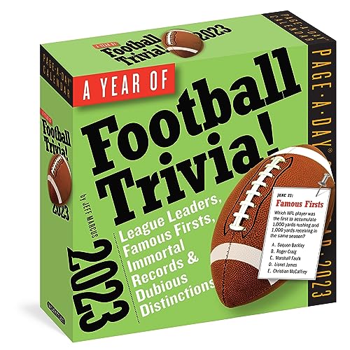 A Year of Football Trivia! Page-A-Day Calendar 2023: League Leader, Famous Firsts, Immortal Records & Dubious Distinctions