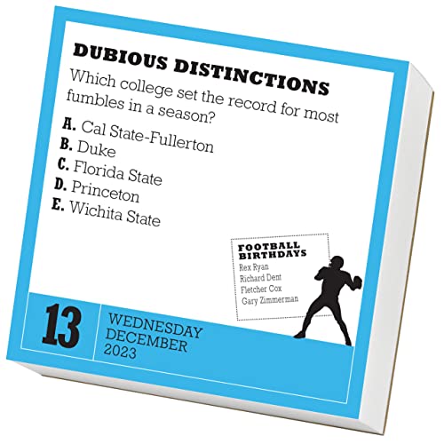 A Year of Football Trivia! Page-A-Day Calendar 2023: League Leader, Famous Firsts, Immortal Records & Dubious Distinctions