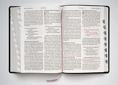 NLT Super Giant Print Bible, Filament Enabled (LeatherLike, Black, Indexed, Red Letter)