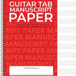 Guitar Tablature Manuscript Paper - Wire-Bound: Manuscript Paper