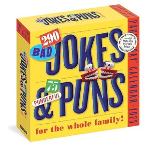 290 bad jokes & 75 punderful puns page-a-day calendar 2023: the world's bestselling jokes calendar