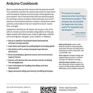 Arduino Cookbook: Recipes to Begin, Expand, and Enhance Your Projects