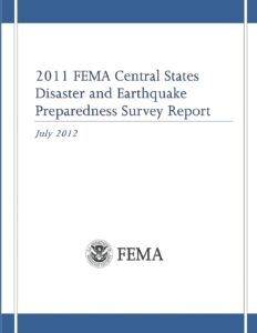 2011 fema central states disaster and earthquake preparedness survey report