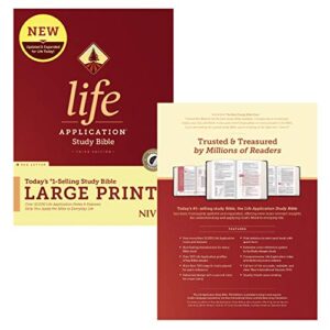 Tyndale NIV Life Application Study Bible, Third Edition, Large Print (Hardcover, Indexed, Red Letter) – New International Version – Large Print Study Bible for Enhanced Readability