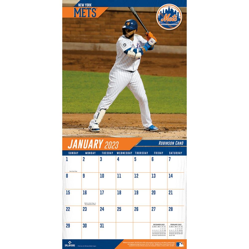 New York Mets 2023 12x12 Team Wall Calendar