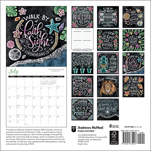 Shannon Roberts' Chalk Art Scripture 2023 Wall Calendar: He Has Made Everything Beautiful in Its Time