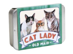 cat lady old maid (cat gifts for cat lovers, cat themed card game)