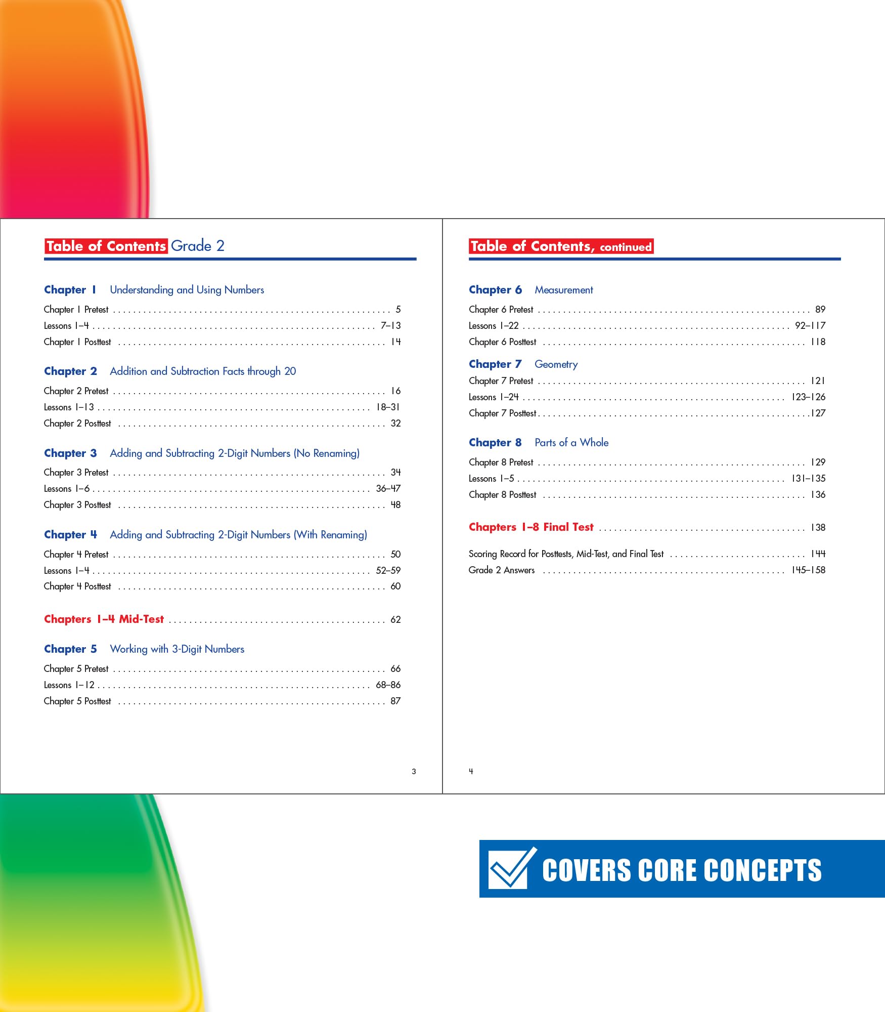 Spectrum 2nd Grade Math Workbook, Ages 7 to 8, Math Workbooks Grade 2 Covering Fractions, Adding and Subtracting 2- and 3-Digit Numbers, 3-D Shapes, and Measurement, Spectrum Grade 2 Math Workbook