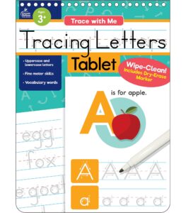 carson dellosa trace with me: tracing letters wipe clean workbook pre-k, practice the alphabet with dry erase marker for preschool and kindergarten