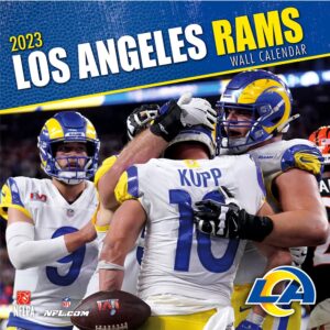 los angeles rams 2023 12x12 team wall calendar