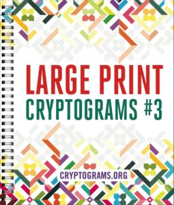 large print cryptograms #3