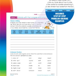 Spectrum Spelling Workbook Grade 3, Ages 8 to 9, 3rd Grade Spelling Workbook Covering Phonics, Handwriting Practice with Vowels, Consonants, Dictionary Skills, and More, Spelling Books for 3rd Grade