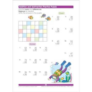 School Zone Addition and Subtraction Workbook: 1st Grade Math, Place Value, Regrouping, Fact Tables, and More (School Zone I Know It!® Workbook Series)