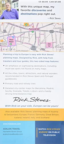 Rick Steves' Spain and Portugal Map: Including Barcelona, Madrid and Lisbon