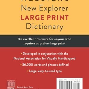 Webster's New Explorer Large Print Dictionary, Third Edition, Newest Edition