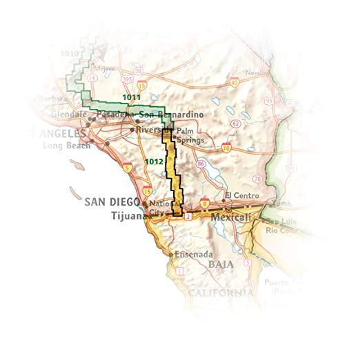 Pacific Crest Trail: San Jacinto and Laguna Mountains Map [San Gorgonio Pass to Mexico] (National Geographic Topographic Map Guide, 1012)