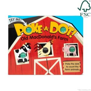 Melissa & Doug Children's Book - Poke-a-Dot: Old MacDonald’s Farm (Board Book with Buttons to Pop) - FSC Certified