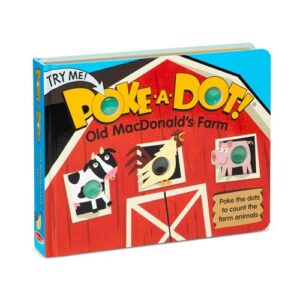 melissa & doug children's book - poke-a-dot: old macdonald’s farm (board book with buttons to pop) - fsc certified