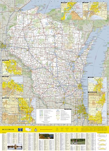 Wisconsin Map (National Geographic Guide Map)