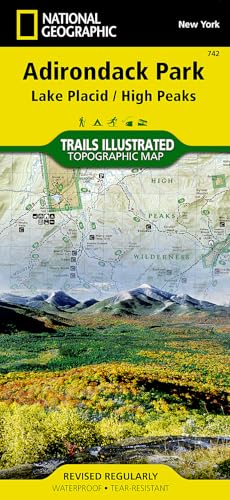 Lake Placid, High Peaks: Adirondack Park Map (National Geographic Trails Illustrated Map, 742)