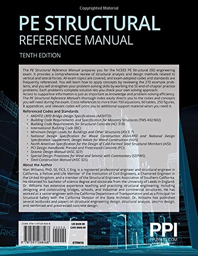 PPI PE Structural Reference Manual, 10th Edition – Complete Review for the NCEES PE Structural Engineering (SE) Exam