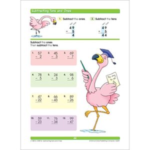 School Zone Addition and Subtraction Workbook: 1st Grade Math, Place Value, Regrouping, Fact Tables, and More (School Zone I Know It!® Workbook Series)