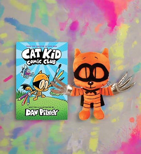 MerryMakers Dog Man's Cat Kid, 6.5-Inch, Based on Dav Pilkey's bestselling Dog Man Series, Orange