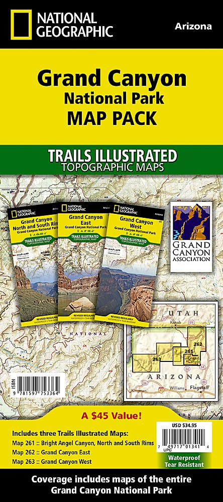 Grand Canyon National Park [Map Pack Bundle] (National Geographic Trails Illustrated Map)