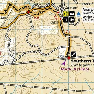 Pacific Crest Trail: San Jacinto and Laguna Mountains Map [San Gorgonio Pass to Mexico] (National Geographic Topographic Map Guide, 1012)