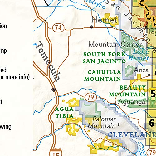 Pacific Crest Trail: San Jacinto and Laguna Mountains Map [San Gorgonio Pass to Mexico] (National Geographic Topographic Map Guide, 1012)