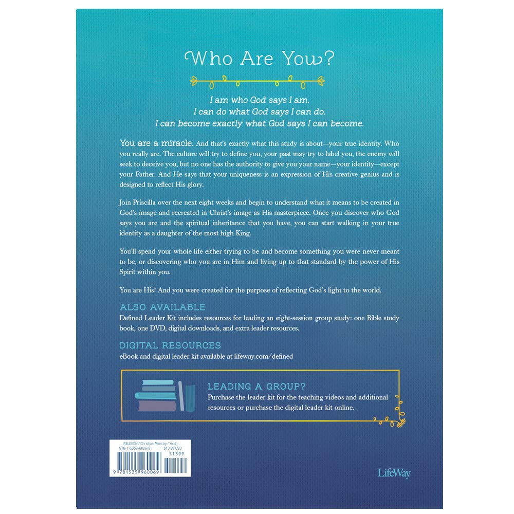 Defined - Teen Girls' Bible Study Book: Who God Says You Are (Bible Study for Teen Girls and Young Women)