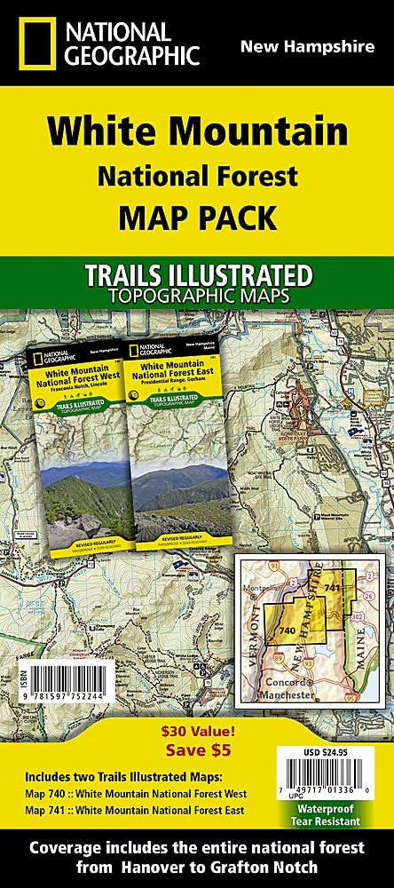 White Mountain National Forest [Map Pack Bundle] (National Geographic Trails Illustrated Map)