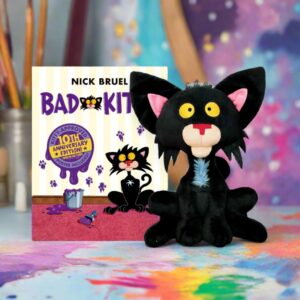 MerryMakers Bad Kitty, 10-Inch, Based on The bestselling Children's Books by Nick Bruel , Black, 11-Inch