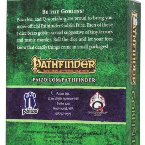 Q-Workshop Pathfinder Rpg Goblin Purple & Green Ornamented Dice Set 7 Polyhedral Pieces (QWOPAT76)